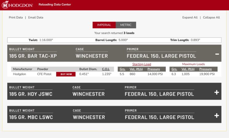TESTED with 45 ACP: Berry’s 185 grain HBRN Bullets – Ultimate Reloader