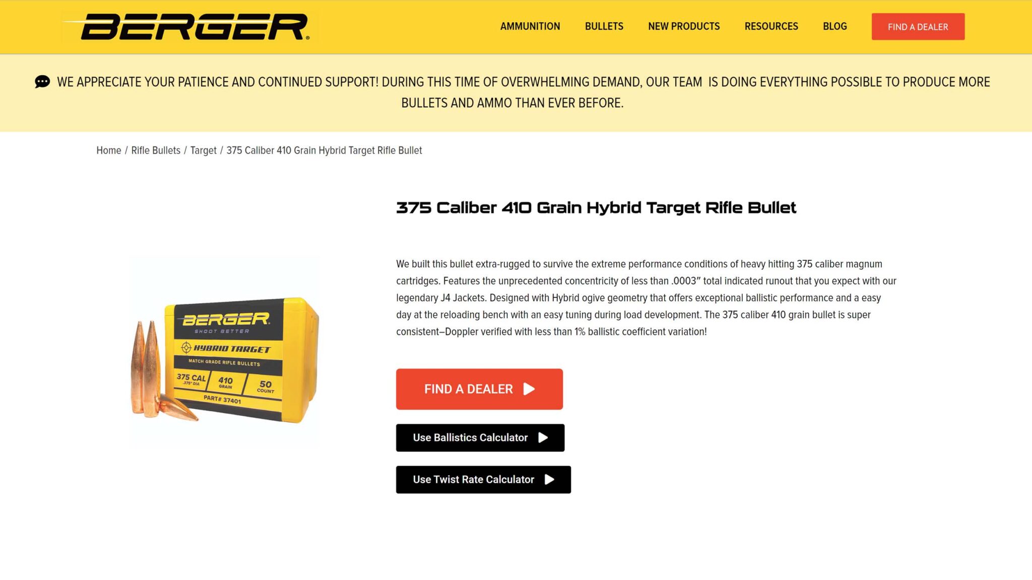 New Berger .375 410 Grain Hybrid Bullet with Emil Praslick – Ultimate ...