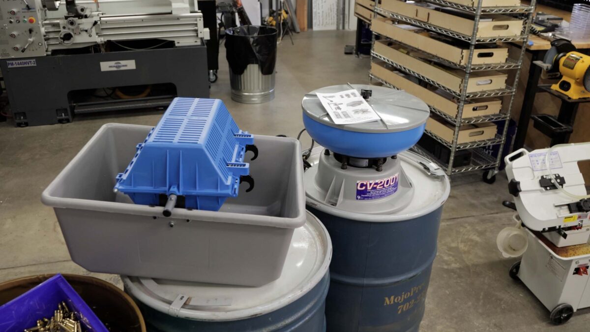 Case Cleaning with Dillon’s Vibratory Cleaner & Media Separator (CV-2001 and CM-2000) in BULK ...