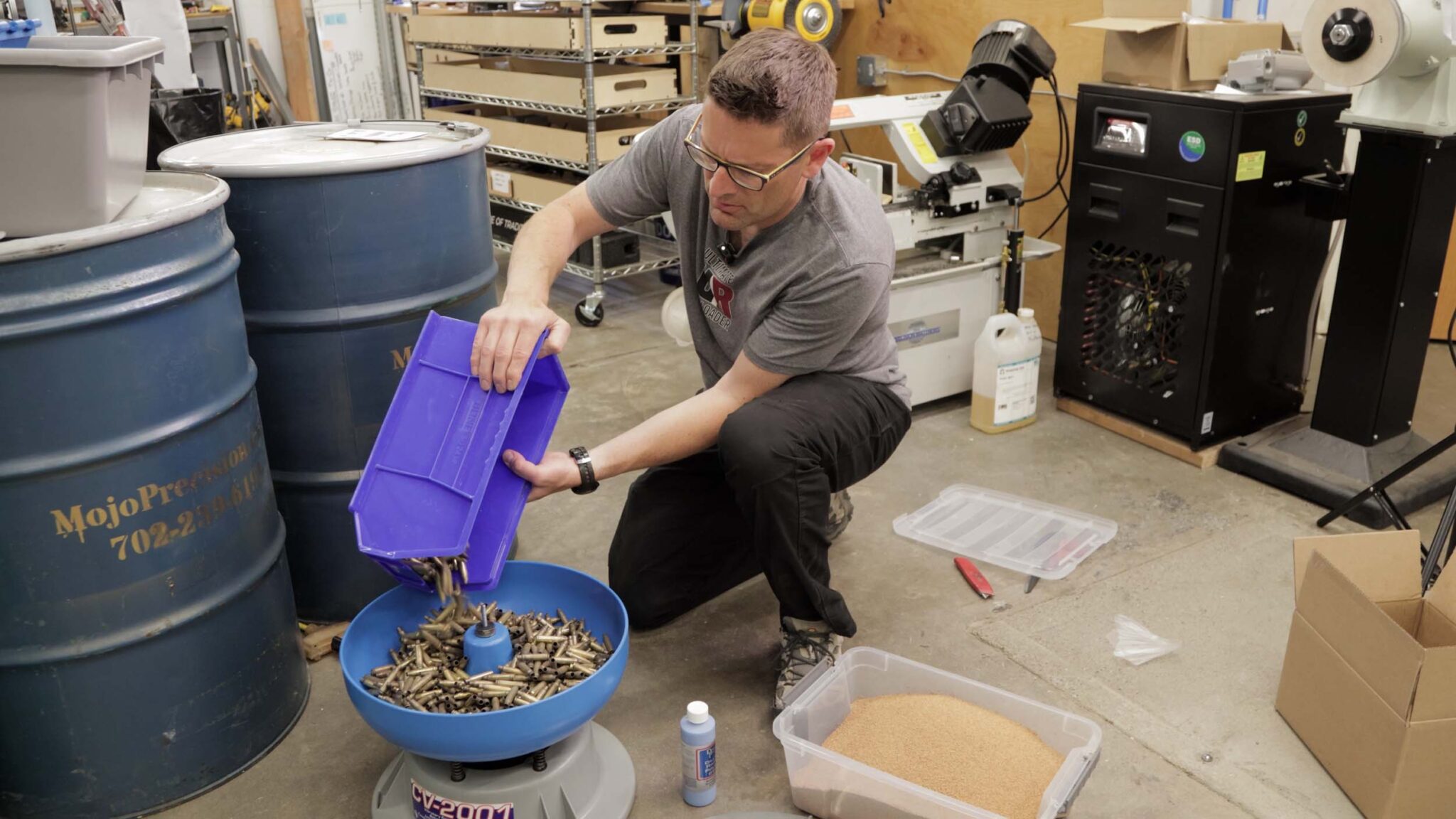 Case Cleaning with Dillon’s Vibratory Cleaner & Media Separator (CV ...